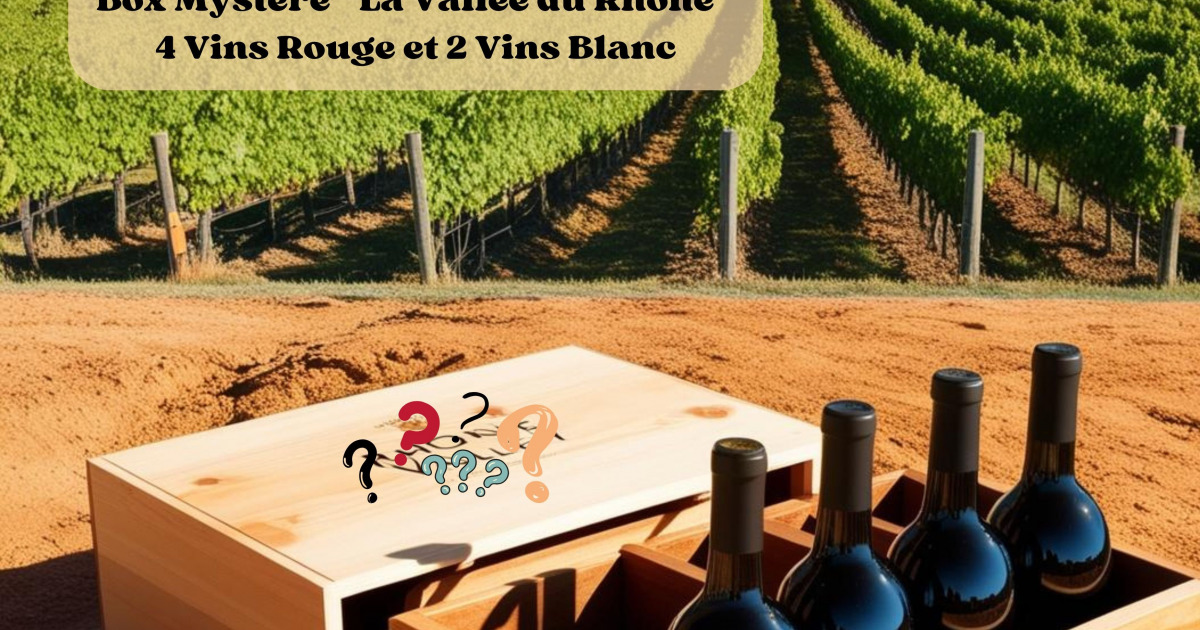 Box Mystère « La Vallée du Rhône » 4 bouteilles de vin rouge et 2 ...
