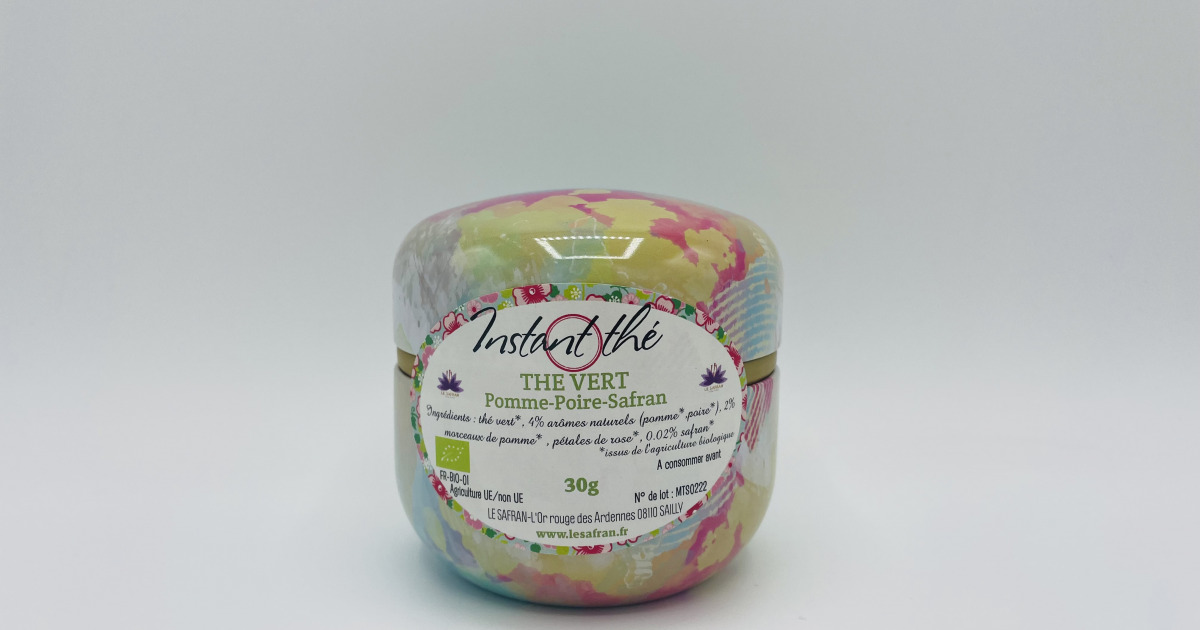 Thé vert Pomme Poire Safran 30g