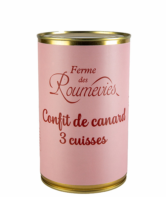 3 cuisses de canard confites 750