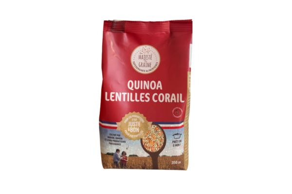 Mélange Quinoa/lentilles Corail origine France - 350g