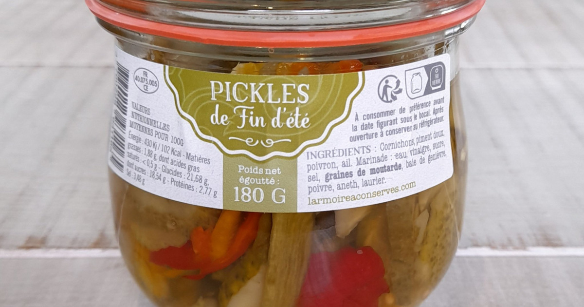 Conserves de Pickles de gros Cornichons 180g