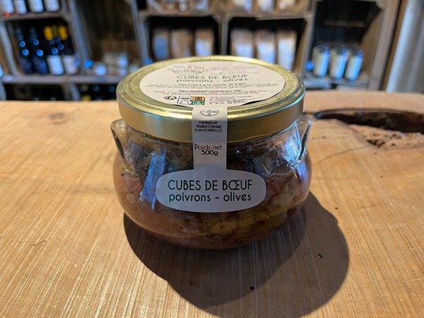 Cube de bœuf poivrons olives - 500g