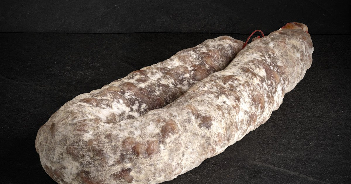 Saucisse Sèche Artisanale du Cantal Pur Porc Français Maison Pallut