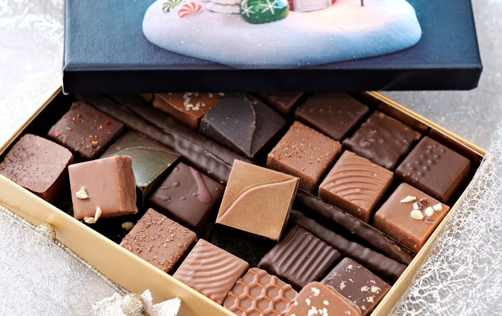 Coffret cadeau Assortiment de chocolats de Noël 220g