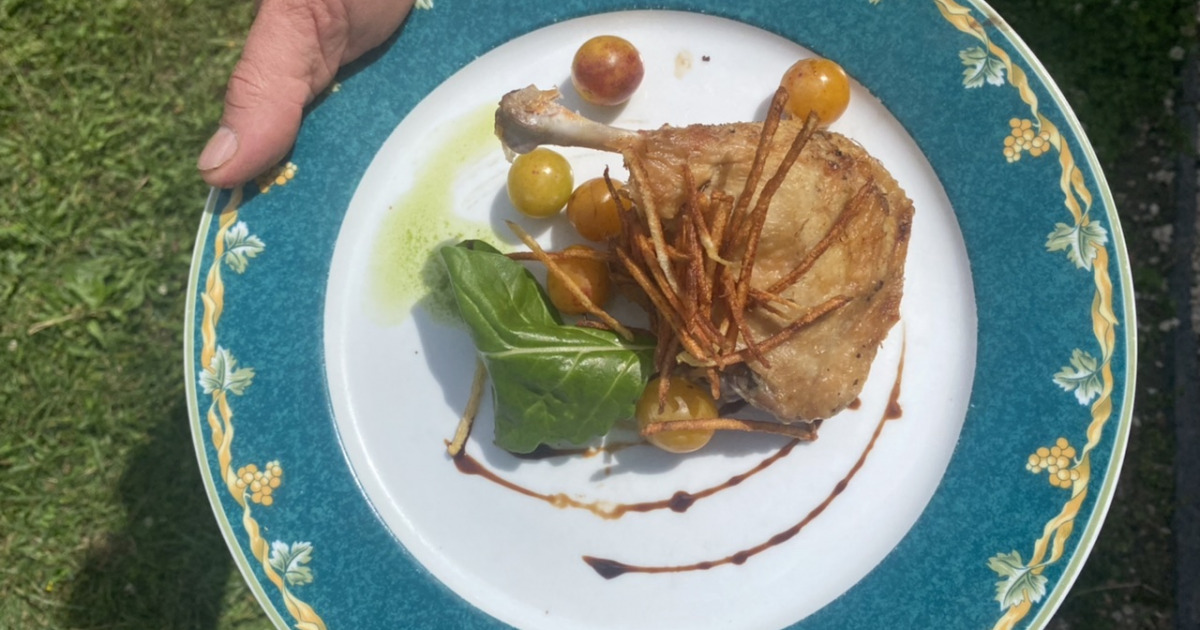 Canard braisé et mirabelles de Touraine