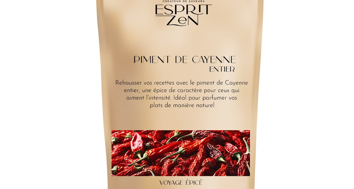 Piment de Cayenne entier - Sachet zip 100g
