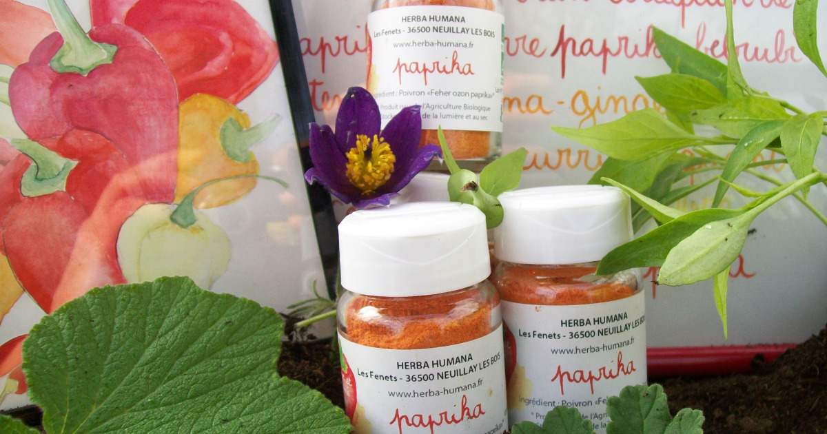 Paprika Bio Cultivé En France (lot de 4x25g)