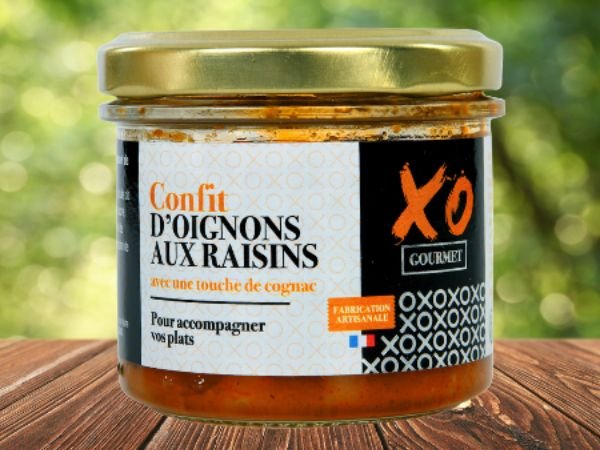 Confit d'oignons aux raisins et au cognac 90g