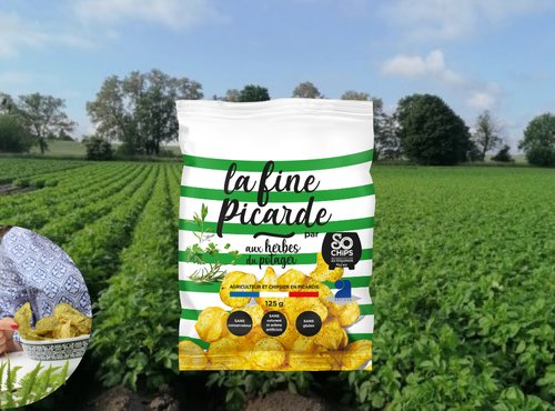 Chips La fine picarde Herbes du potager 20x125g • Label Qualité Artisan