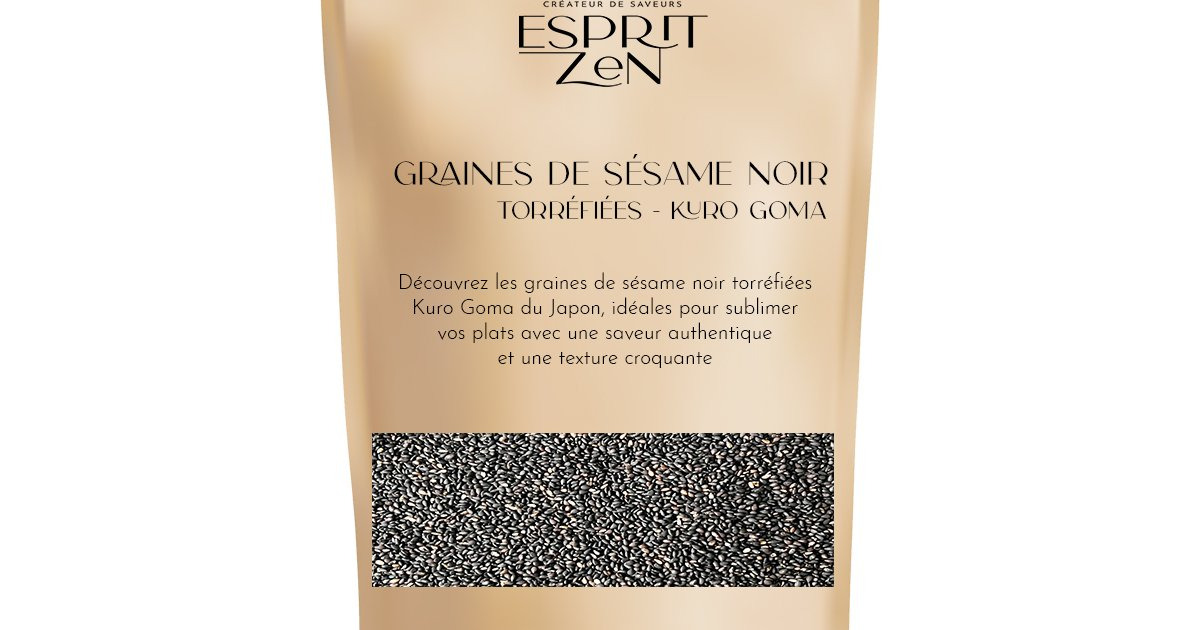 Graines de sésame noir torréfiées "Kuro Goma" - Sachet Zip 200g