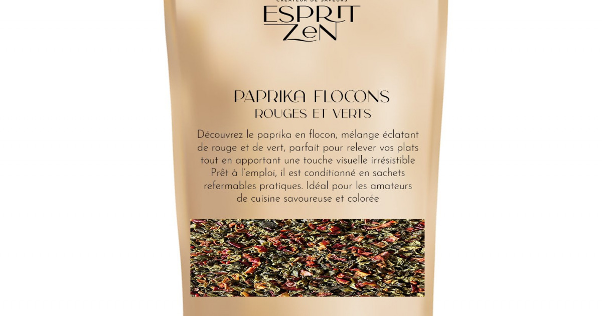 Paprika Flocons rouges et verts - Sachet zip 100g