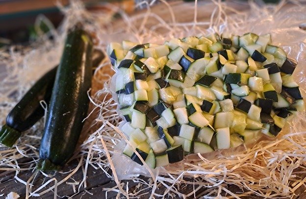 Courgette sous-vide (cube) - 250 g