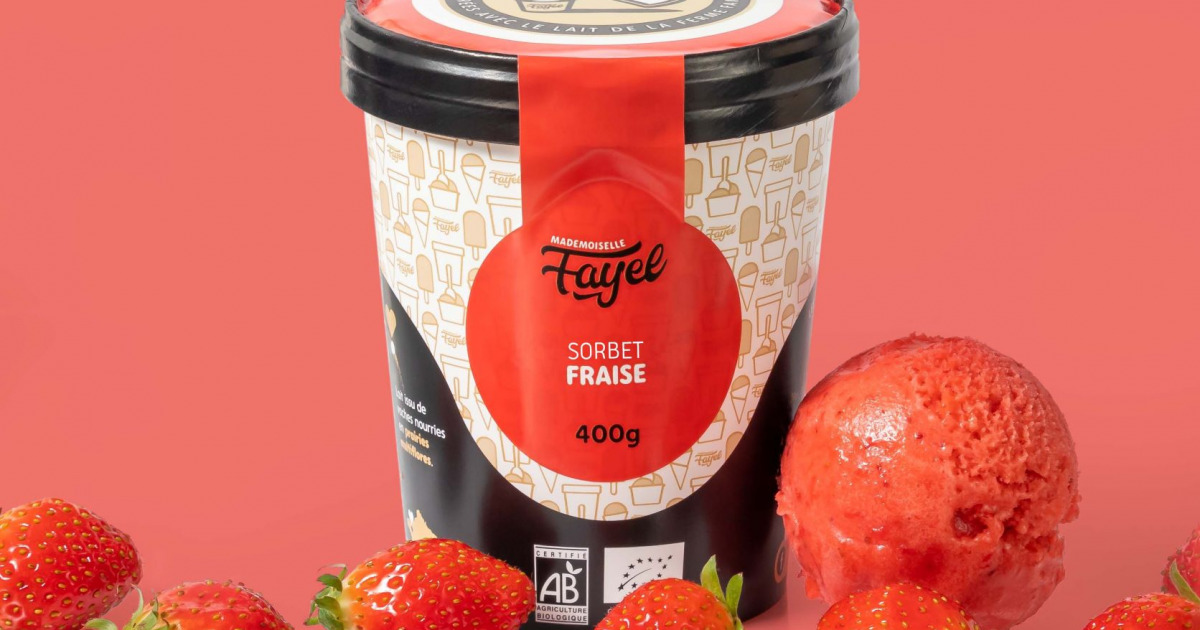 Sorbet Fraise gourmand et rafraichissant - 100% Bio 500ml