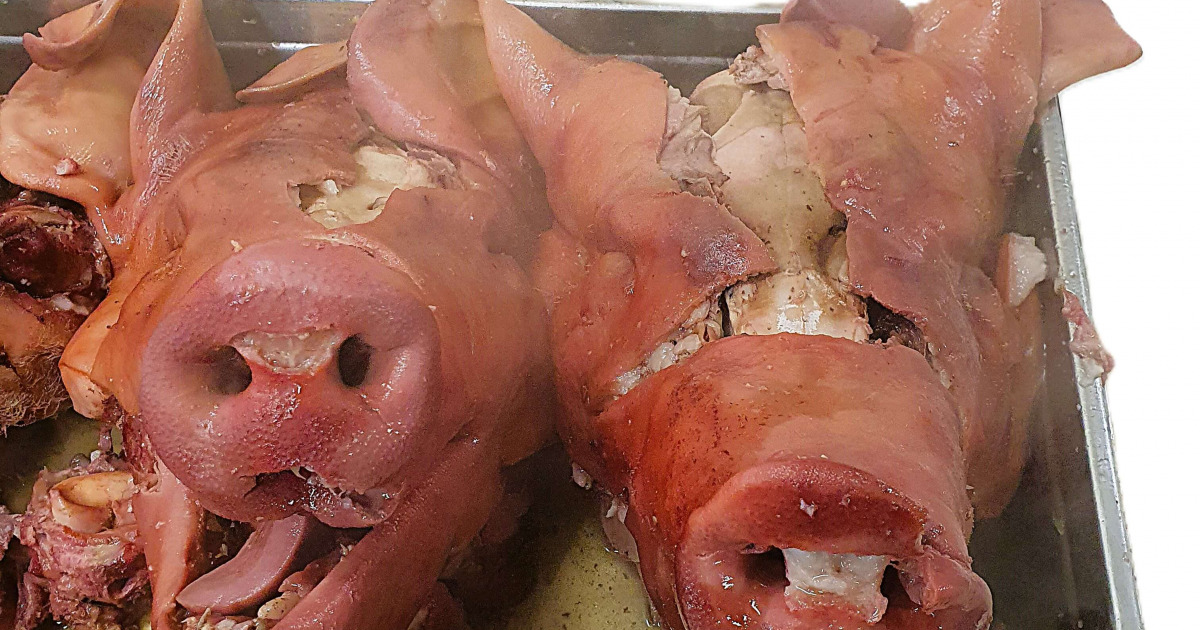 TETE DE PORC COMPLETE CUITE - 4 Kg (x1)