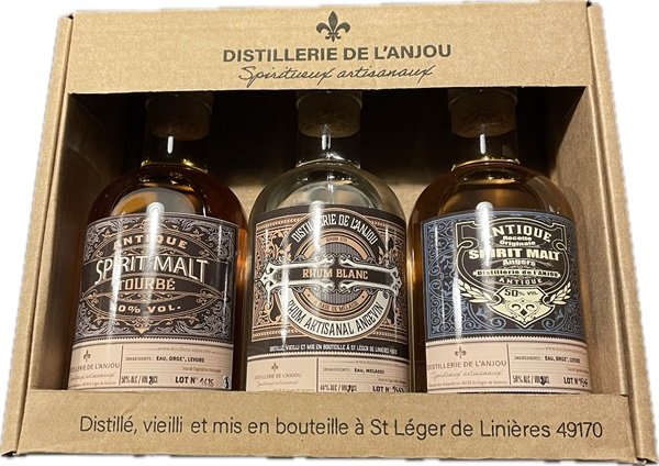Coffret spiritueux 3*20cl (Spirit Malt Spirit Malt Tourbé et Rhum blanc ...