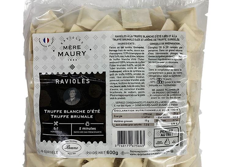 [Surgelé] Ravioles à la Truffe Brumale (0,62%) et arôme Truffe 600g