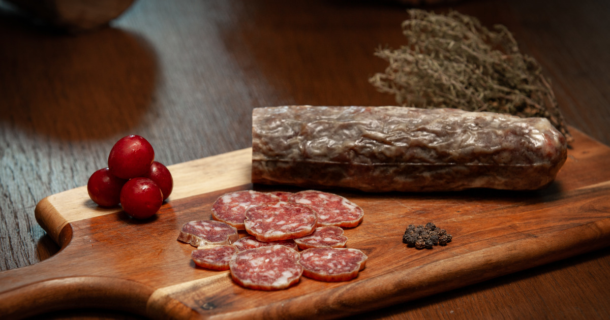 saucisson sec bio en tranche 100g
