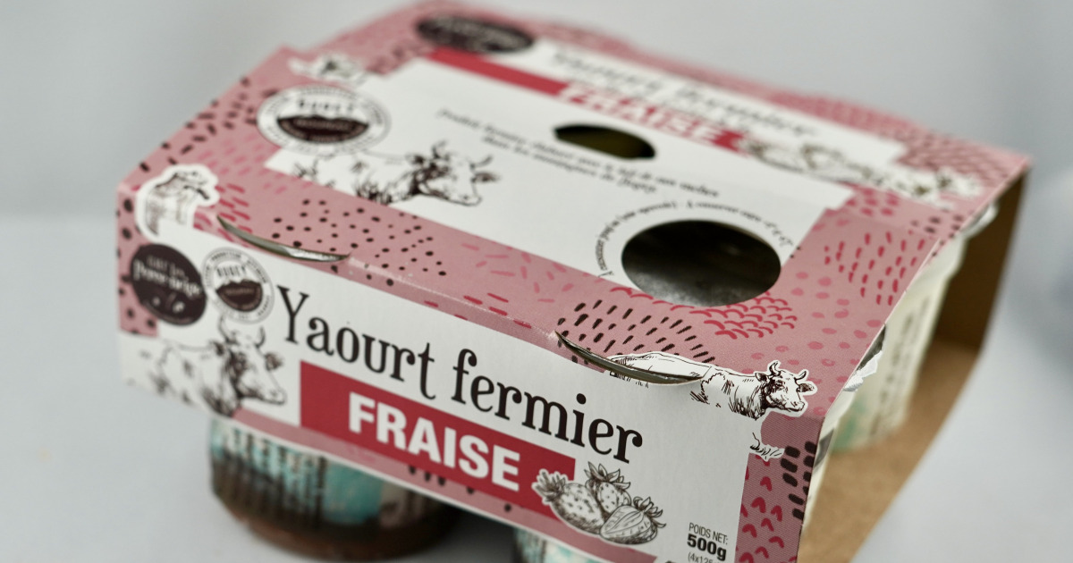 Pack de 4 yaourts à la fraise x4
