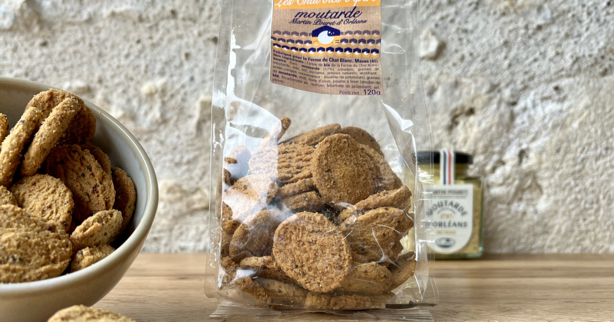 Biscuits "Chat'Blés" à la Moutarde d'Orléans Martin Pouret - 120g