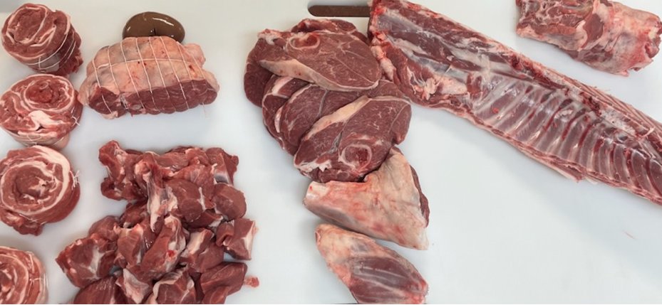 Assortiment Viande Agneau DLC courte Tranche Gigot - cotelette -roti