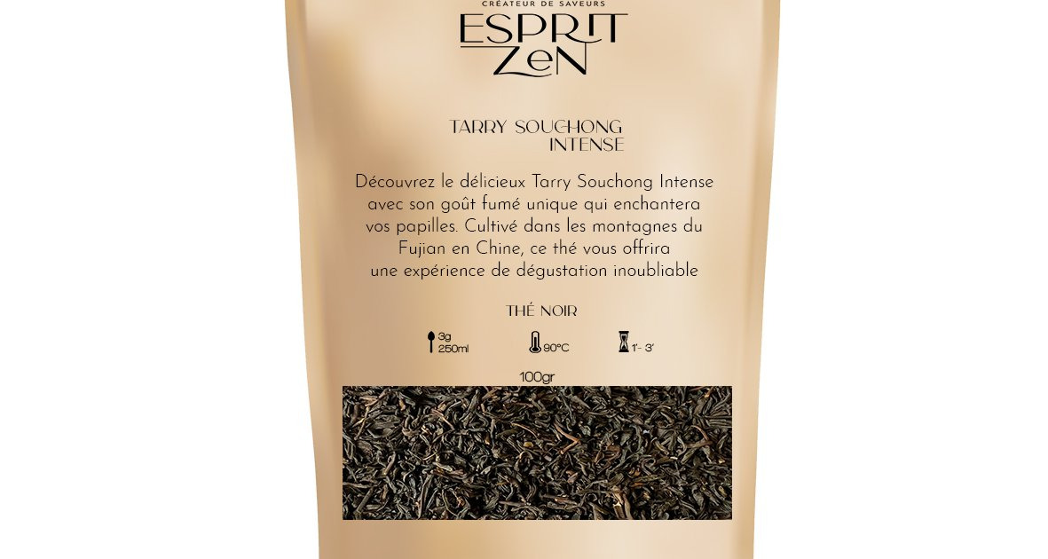 Thé Noir " Tarry Souchong " Intense - Fumé- Sachet 100g