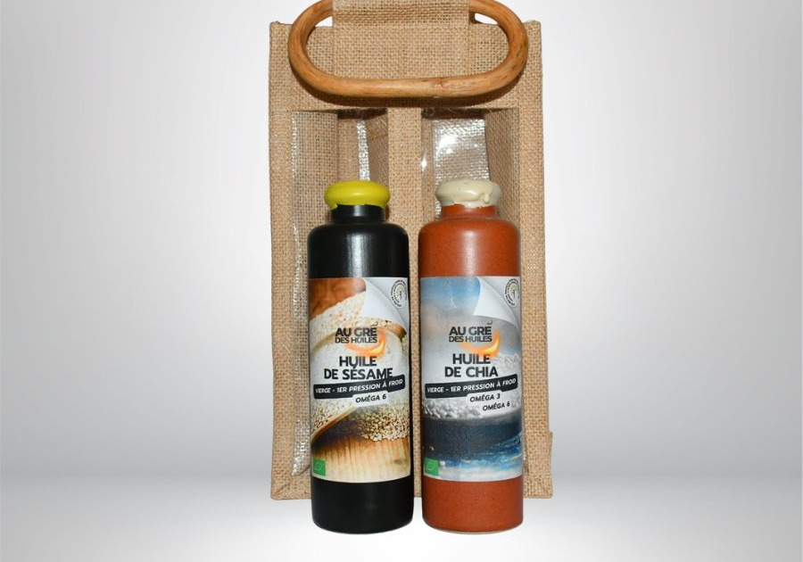 Coffret cadeau - Coffret Huiles de Sésame Biodynamique et Chia Bio 2X200ml