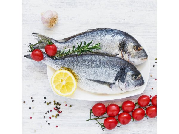 Dorade Royale : Entier vidé, A la pièce, 600 g - 800 g