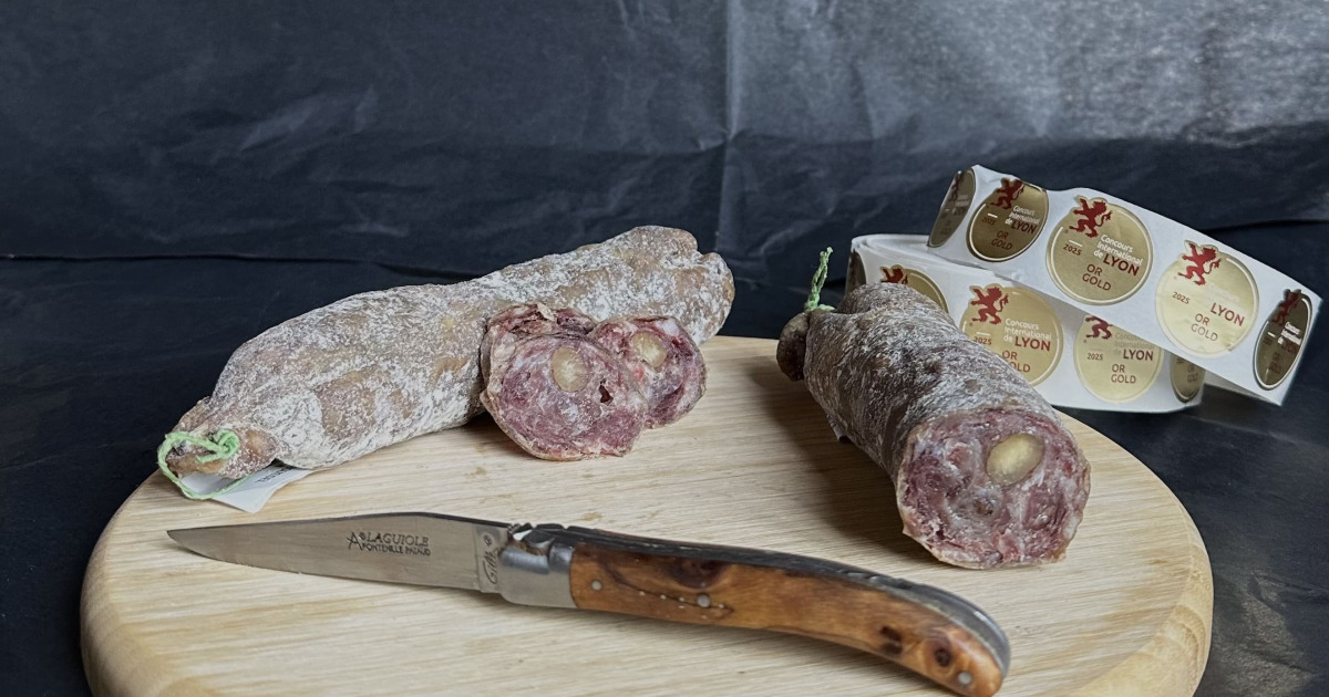 Saucisson de porc gascon au piment d'Espelette 200 g