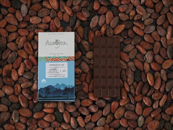 Mini Tablette de chocolat Lait 51% -Colombie - Acefuver (Awards)
