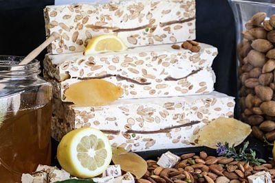 Nougat blanc tendre aux écorces de citrons confites 12x200g