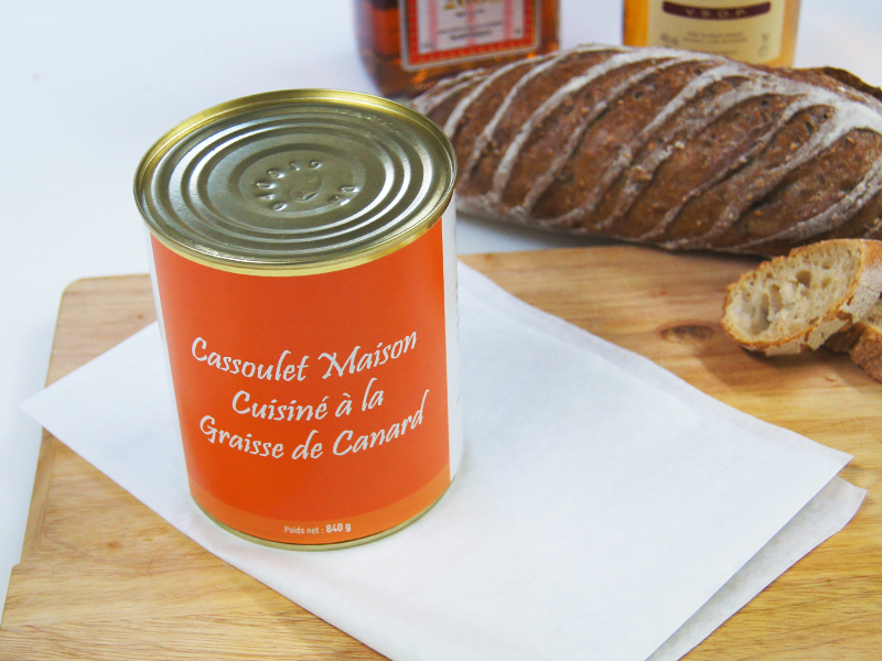 Boite Cassoulet Maison Cuisiné À La Graisse De Canard