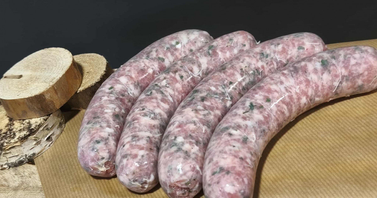 grosse saucisse persillée
