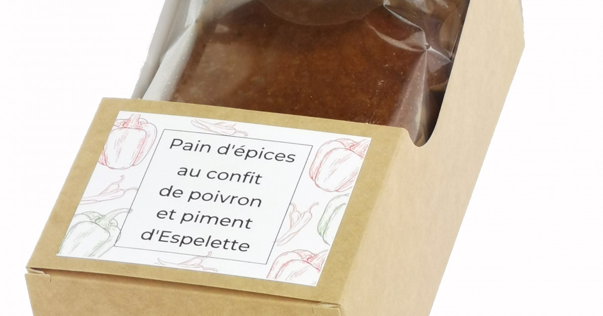 Pain d'épices au confit de poivron et piment d'Espelette